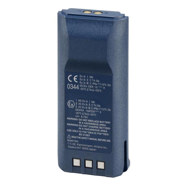 ICOM IC-F3202DEx/IC-F4202DEx 1900mAh ATEX I.S Li-Ion Battery - Two Way ...
